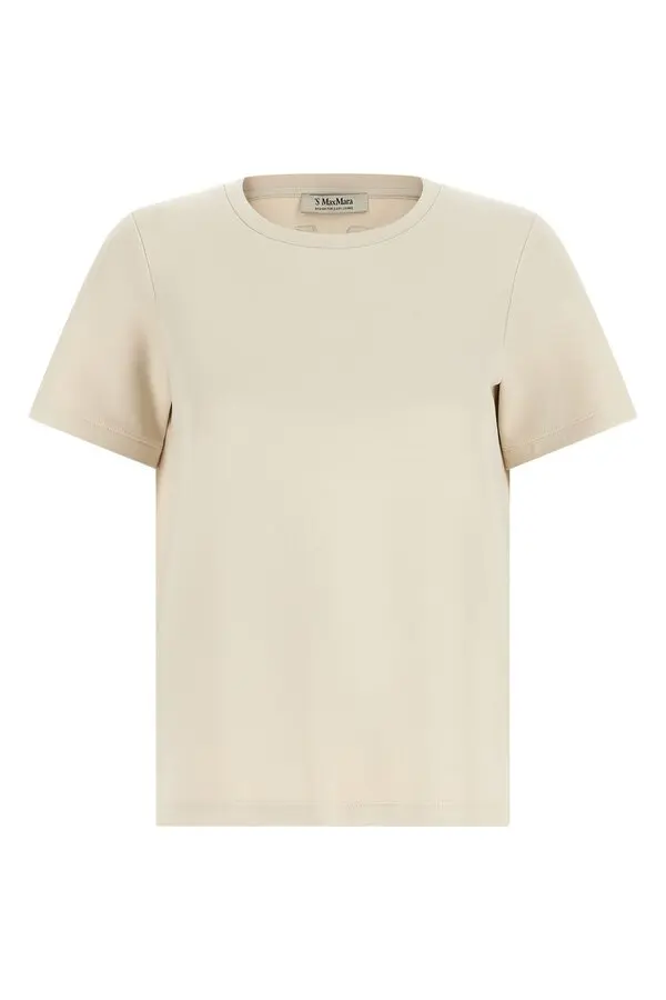 Max Mara Smmnancy Cotton Blend Scuba Jersey T-shirt - Beige