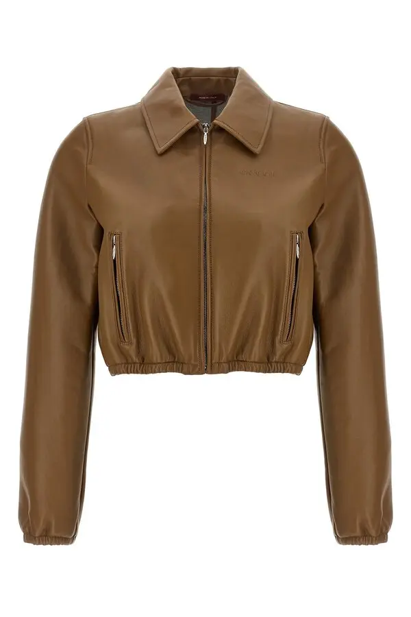 Gucci Cropped Leather Jacket