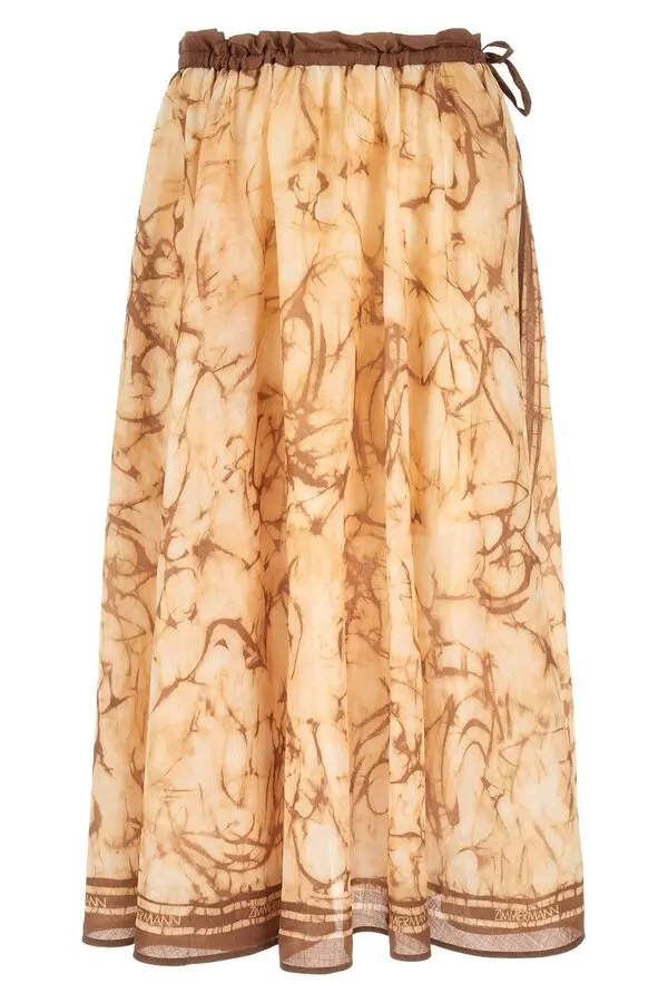 Zimmermann Indra Midi Skirt - Beige