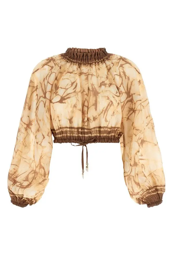Zimmermann Indra Tie Dye Ramie Top