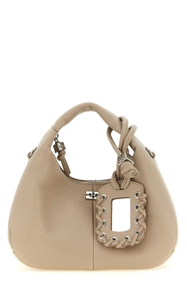 GANNI Mini Hobo' Handbag - Beige