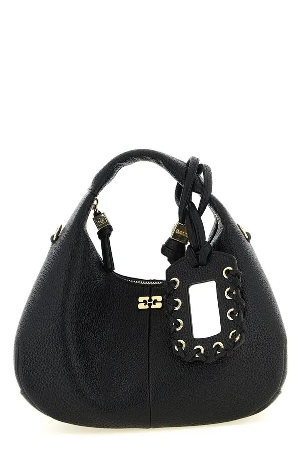 GANNI Mini Hobo' Handbag - Black