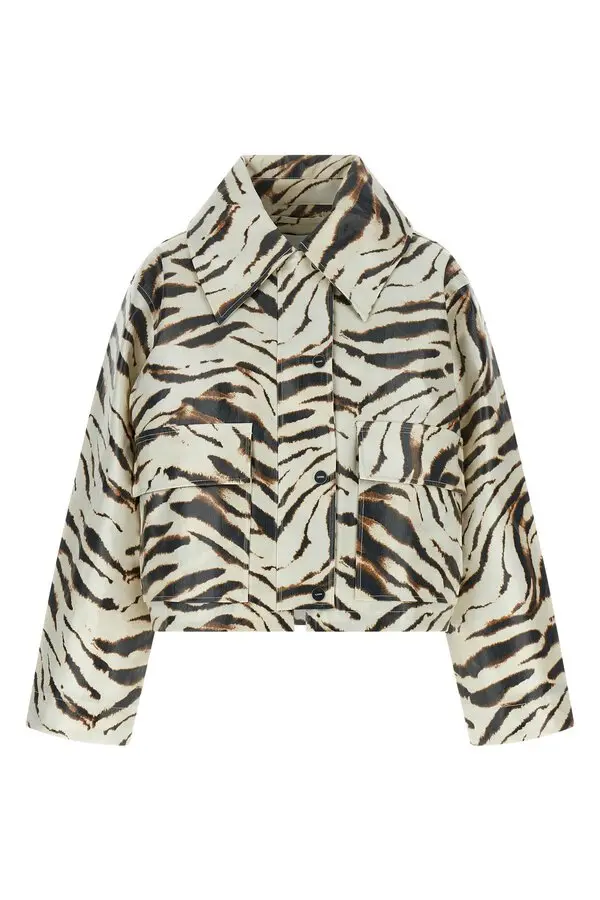 GANNI Laminated Fabric Jacket