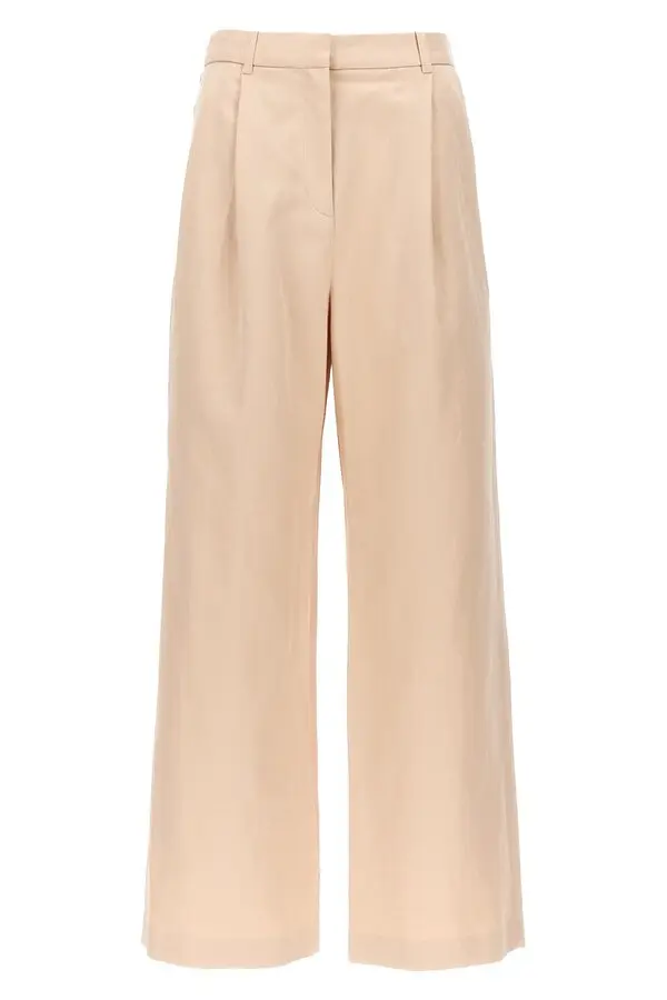 Loulou De Saison Idai Cotton And Linen Blend Pants - Pink