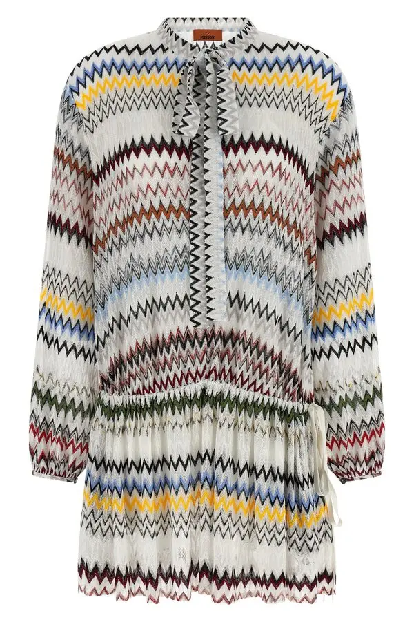 Missoni Micro Chevron Dress - White