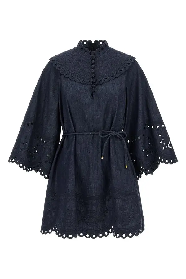 Zimmermann Mahon Cotton Denim Mini Dress