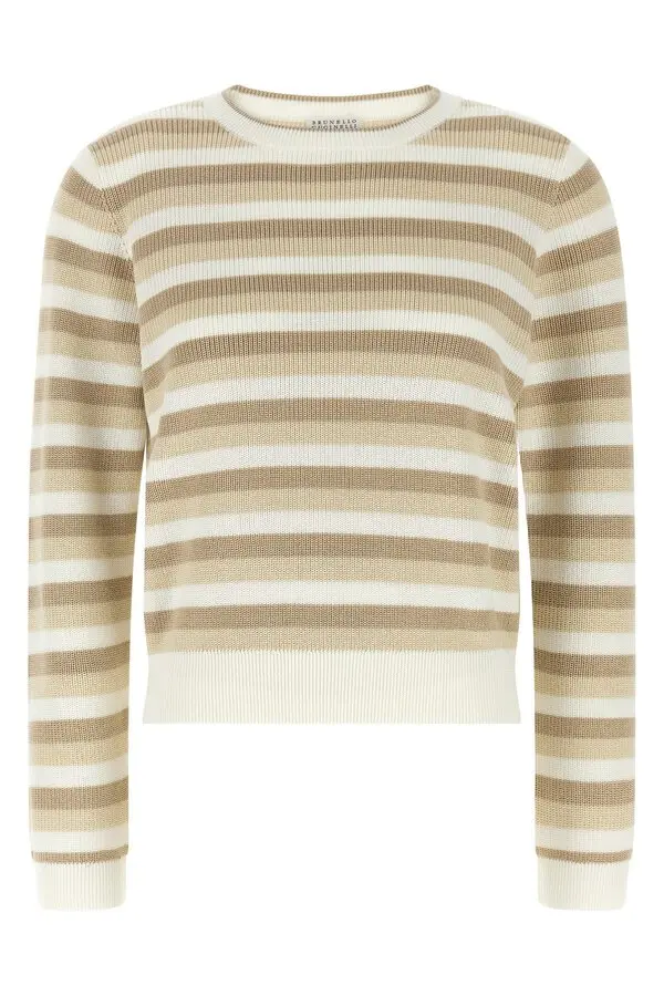 Brunello Cucinelli Striped Cotton Pullover