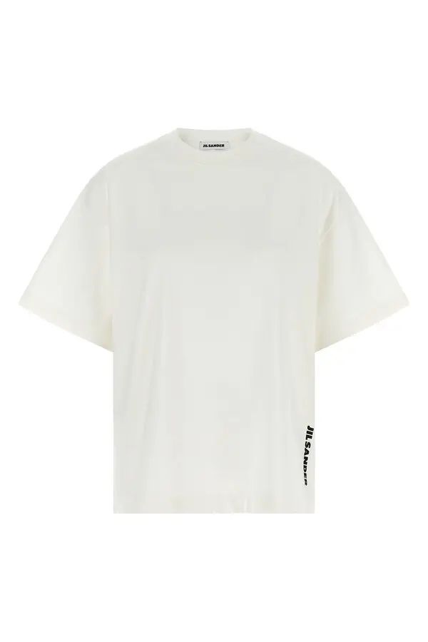 JIL SANDER Logo Cotton T-shirt - White/black