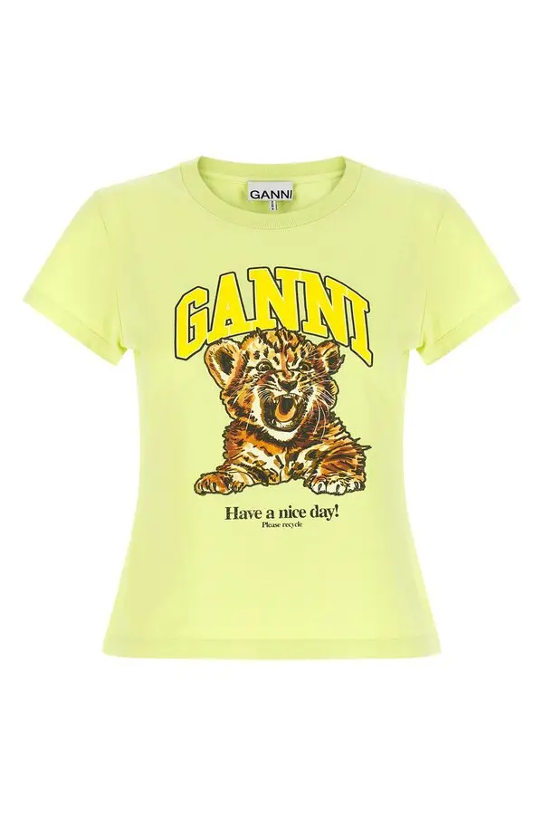 GANNI Tiger Cotton Jersey T-shirt