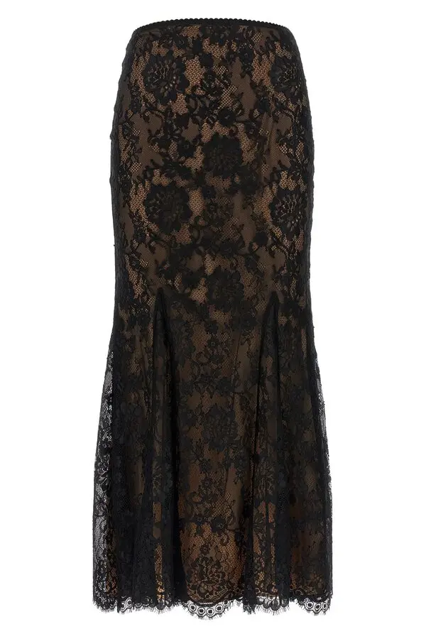 SELF-PORTRAIT Lace Midi Skirt