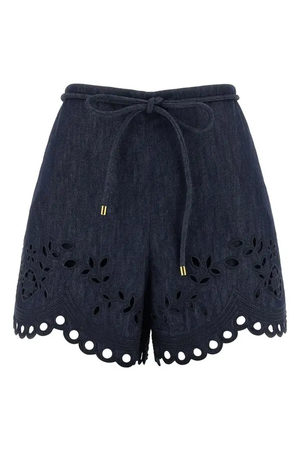 Zimmermann Mahon Cotton Denim Shorts