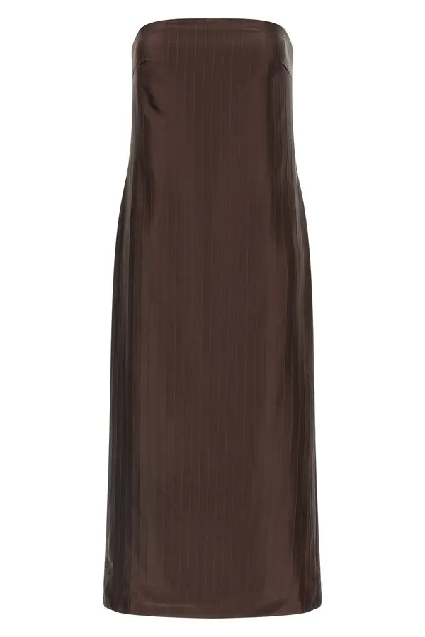Loulou De Saison Giulia Midi Dress - Brown