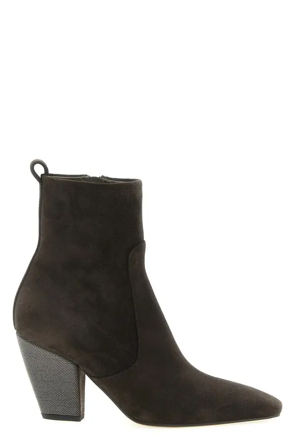 Brunello Cucinelli Precious Heel Ankle Boots