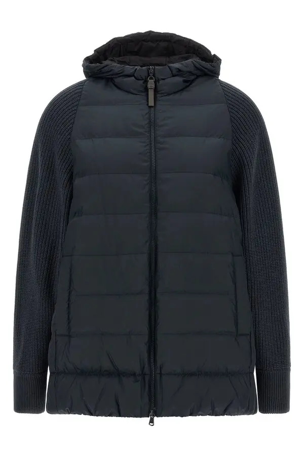 Brunello Cucinelli Shiny Zipper Pull' Down Jacket