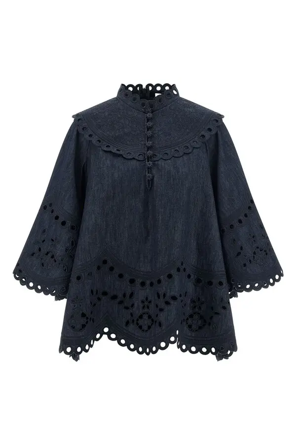 Zimmermann Mahon Cotton Denim Blouse