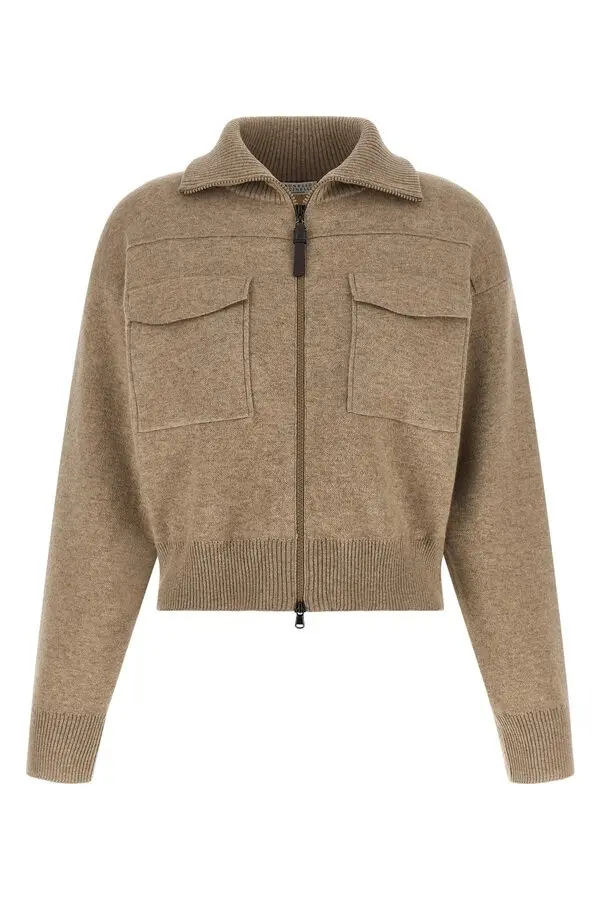 Brunello Cucinelli Wool Zip-up Cardigan
