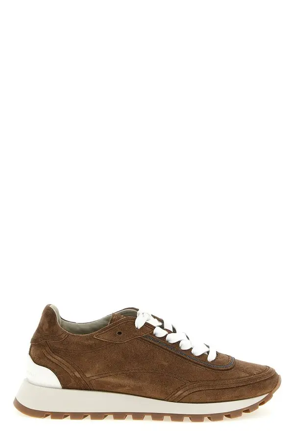 Brunello Cucinelli Monile Suede Sneakers