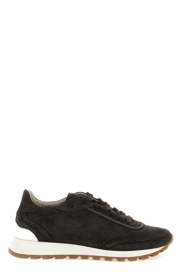 Brunello Cucinelli Suede Monile Sneakers
