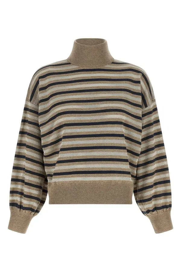 Brunello Cucinelli Sparkling Stripes Sweater