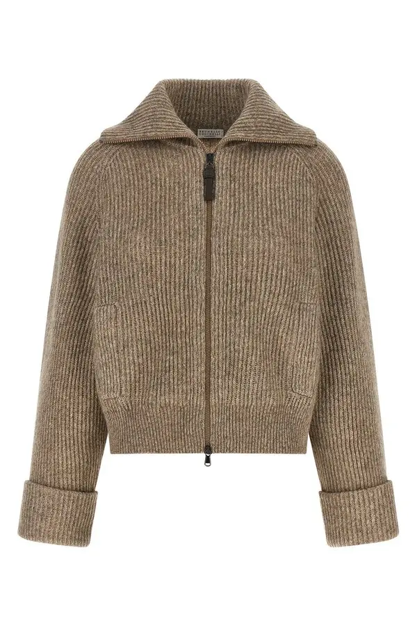 Brunello Cucinelli Cashmere And Vicuña Mélange Cardigan