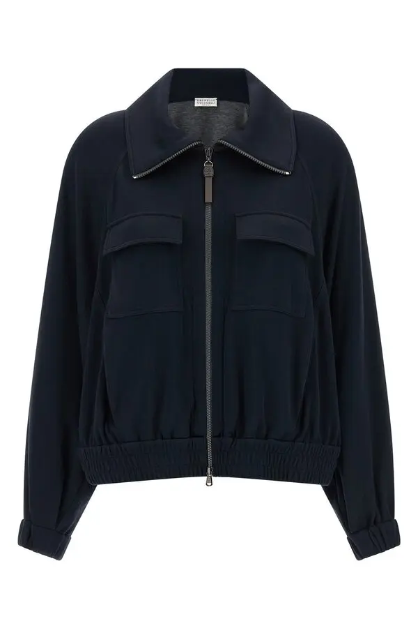 Brunello Cucinelli Shiny Zipper Pull' Sweatshirt