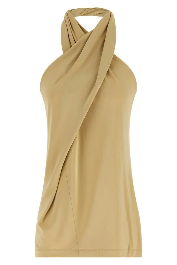 TOTEME Twisted Halter Top - Beige