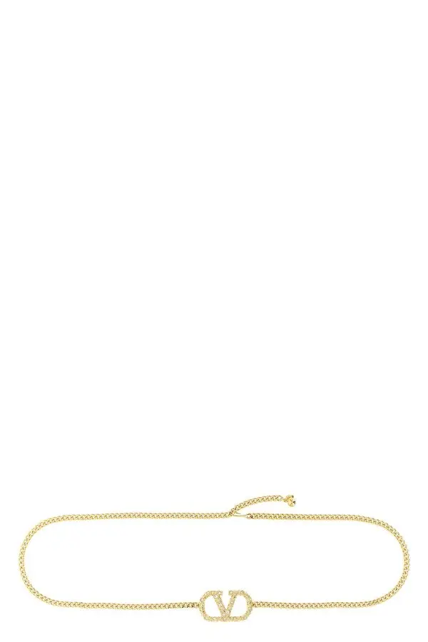 Valentino Garavani Vlogo Signature Chain Belt - Gold