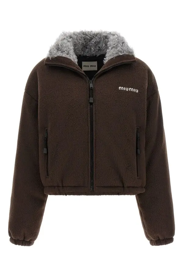 Miu Miu Pile Down Jacket - Brown