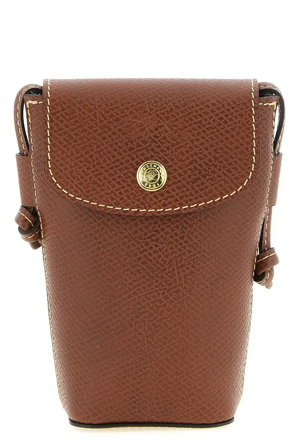 Longchamp Pure' Smartphone Holder - Brown