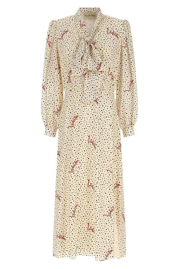 Valentino Garavani Bollicine Plusdepois Silk Midi Dress - Multi