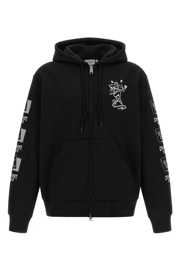 Carhartt Work In Progress Playing Cards Hoodie - Black