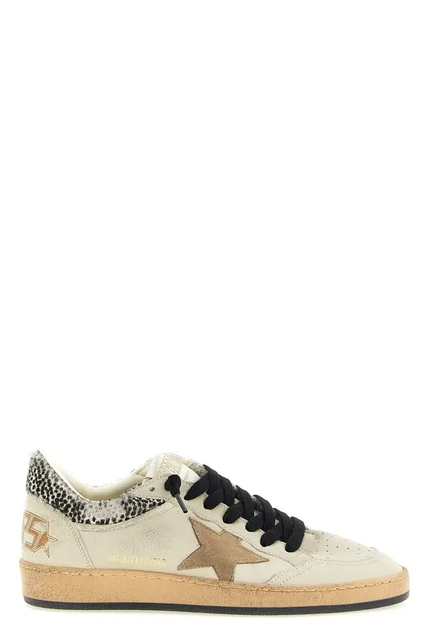 GOLDEN GOOSE Ball Star Leather Sneakers - Beige