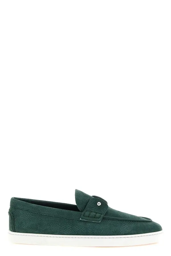 CHRISTIAN LOUBOUTIN Chambeliboat Leather Loafers - Green