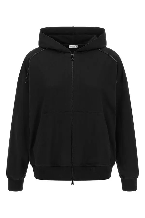 Brunello Cucinelli Shiny Trims Hoodie