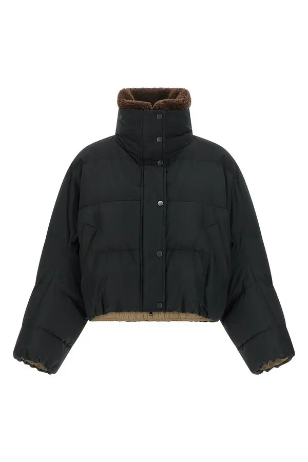 Brunello Cucinelli Cropped Down Jacket - Black