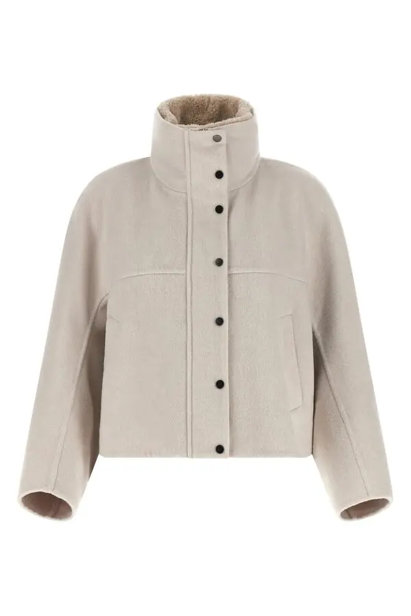 Brunello Cucinelli Cropped Coat - Gray
