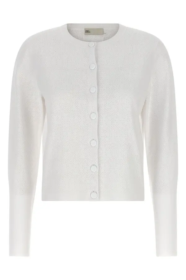 Tory Burch Pointelle Viscose Cardigan