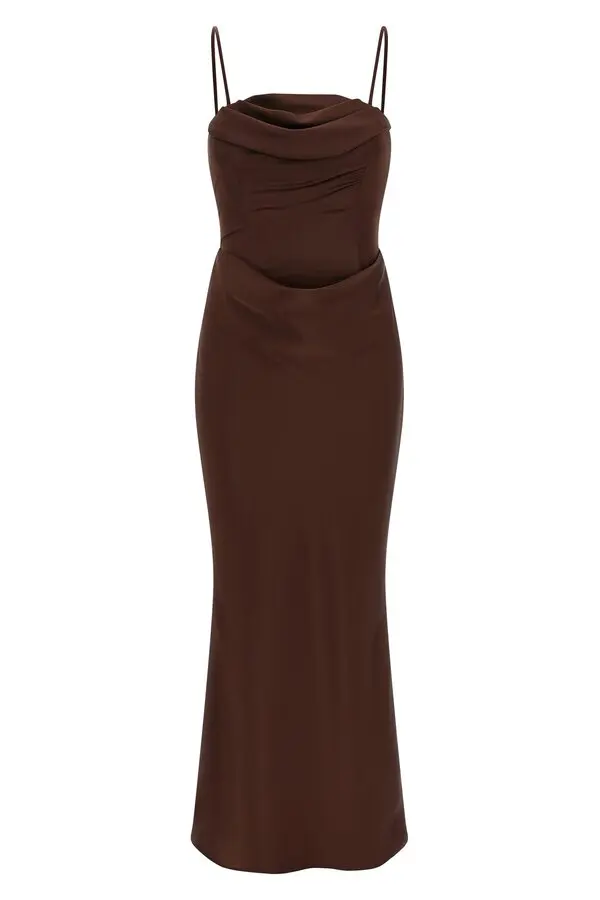 ROTATE BY BIRGER CHRISTENSEN Corsage Long Satin Dress