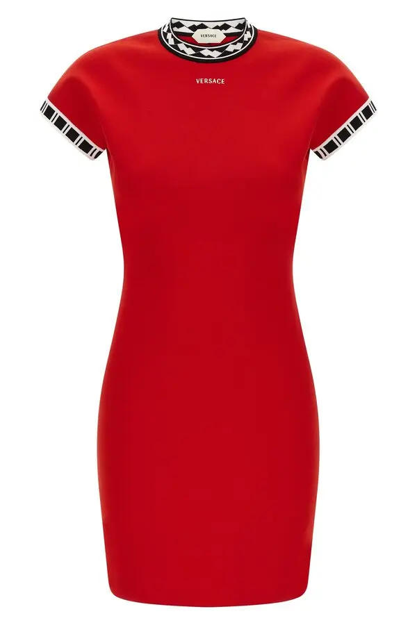 Versace Logo Knit Mini Dress