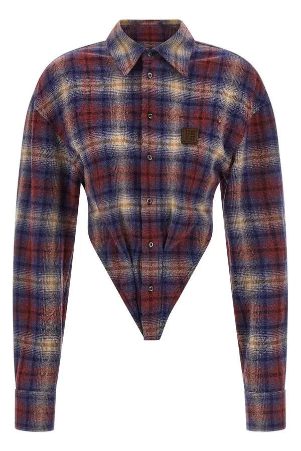 Dsquared2 Loop Check Patterned Wool Shirt