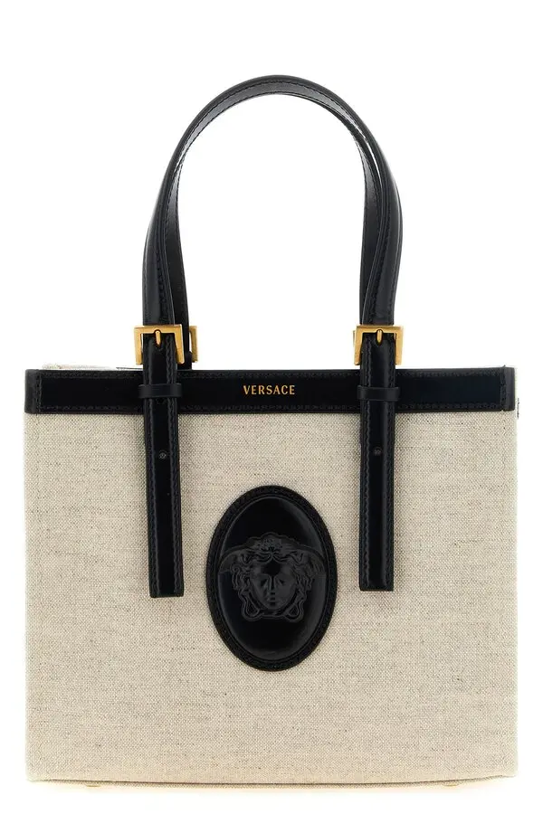 Versace Rivière Mini Shopping Bag - Beige