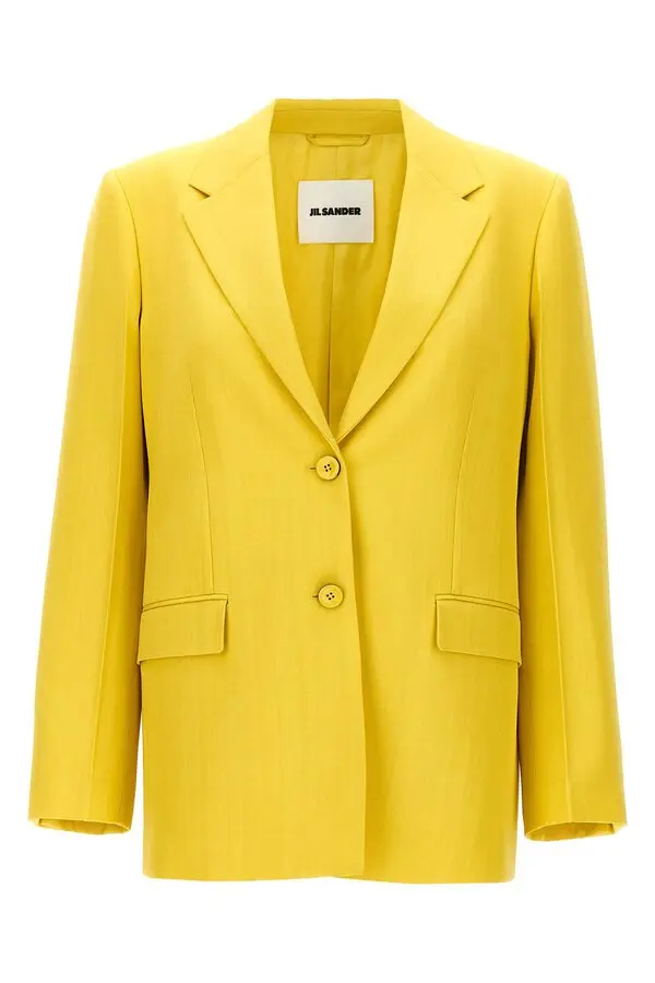 JIL SANDER Single-breasted Viscose And Silk Blazer