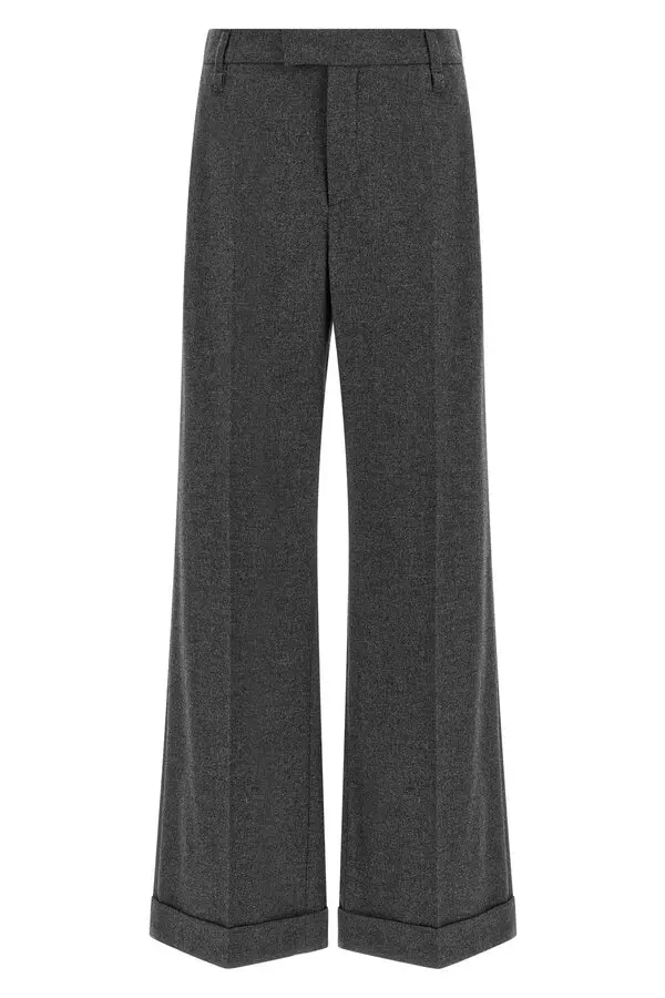 Brunello Cucinelli Virgin Wool And Cashmere Melange Blend Trousers
