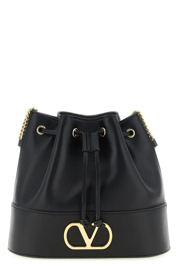Valentino Garavani Vlogo Signature Mini Bucket Bag - Black