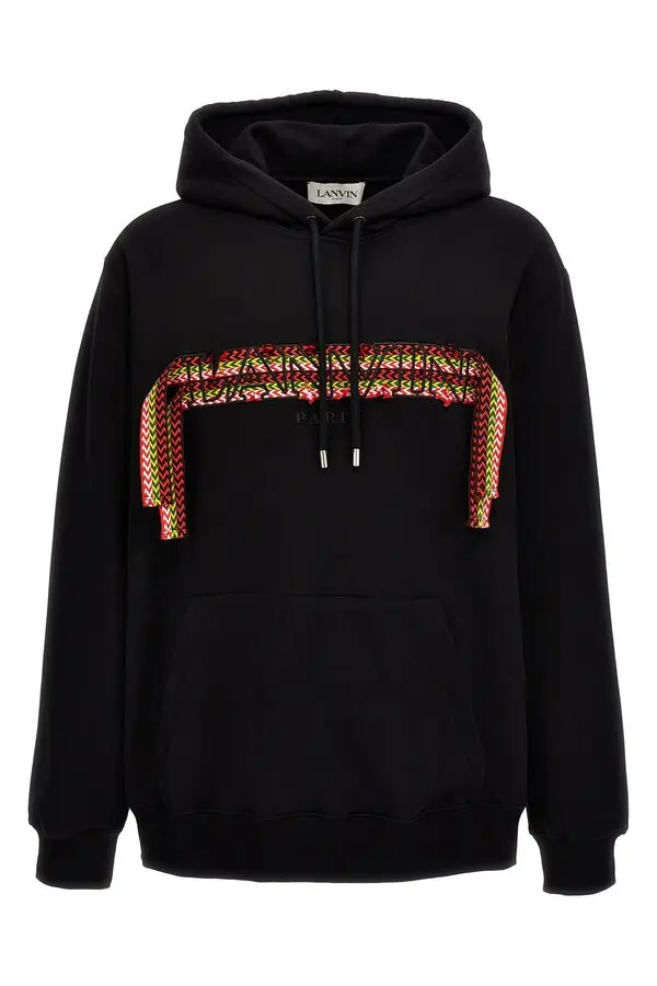LANVIN Curblace Cotton Hoodie - Black