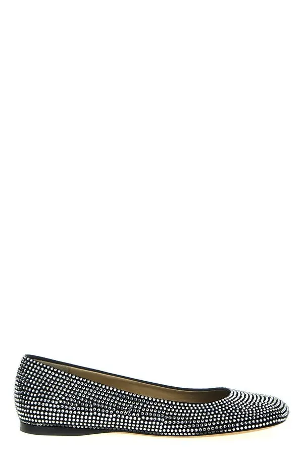 Loewe Toy Suede Rhinestone Ballet Flats