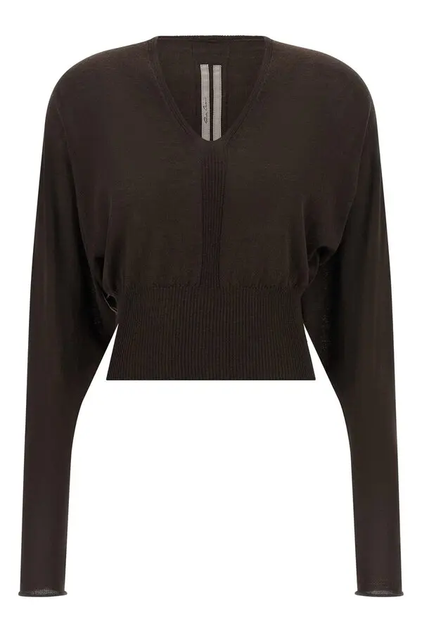 Rick Owens V Cropped Top - Brown