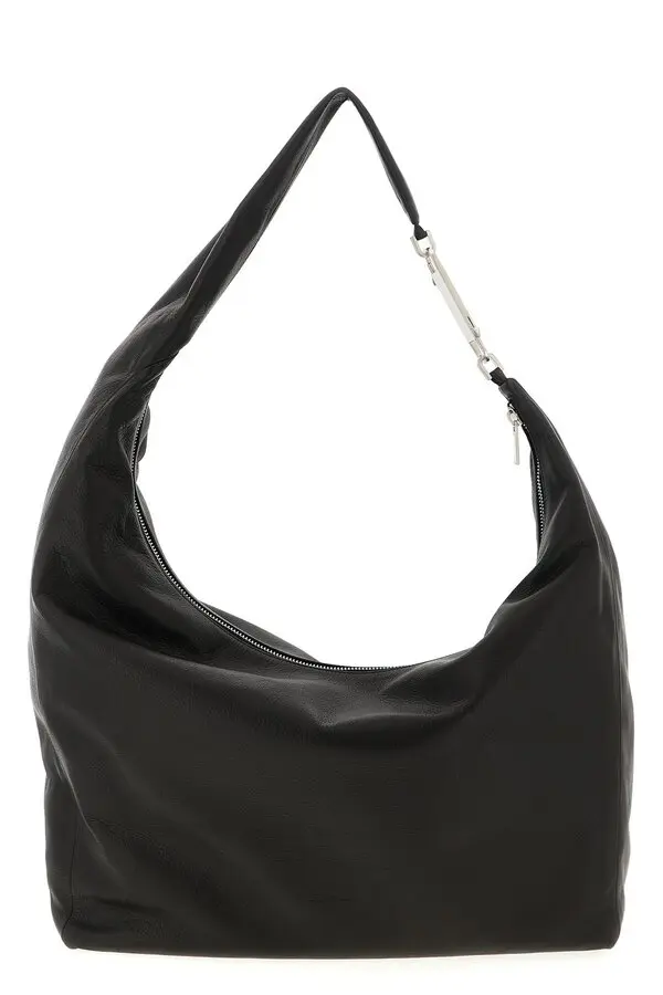 Rick Owens Gemini Leather Shoulder Bag - Black