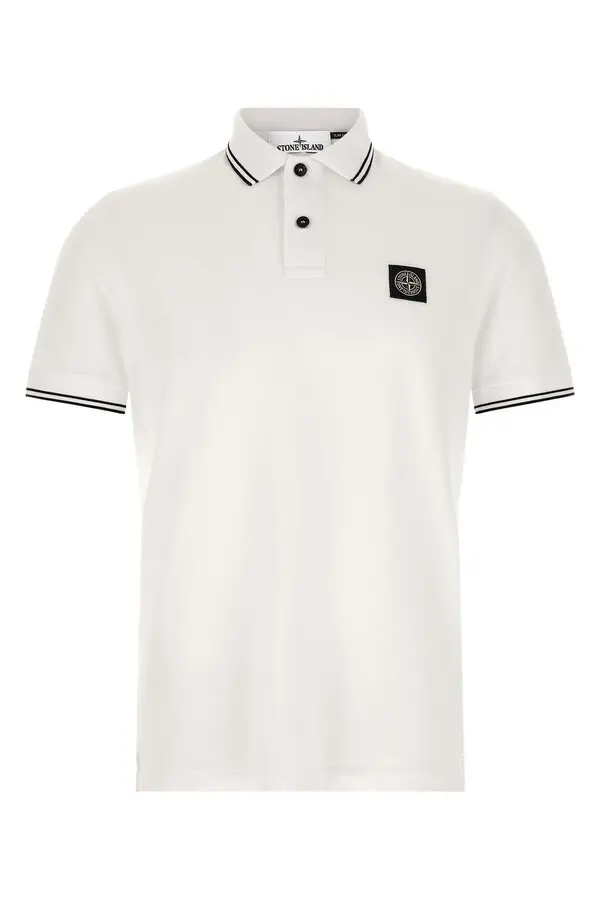 Stone Island 2200010' Polo Shirt - White/black