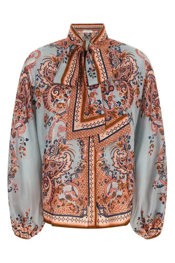 Zimmermann Aster Silk Habotai Blouse - Multi